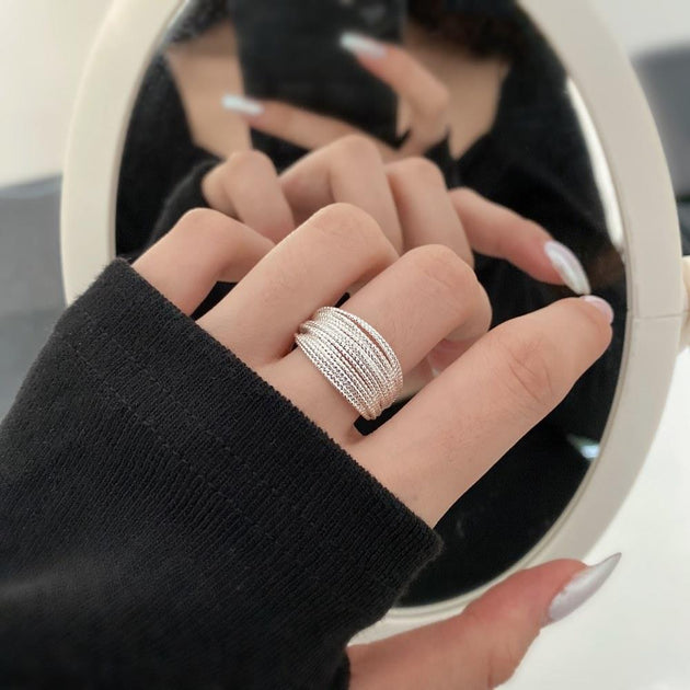 Adjustable Multi-Layered Wire Ring – Rosemori